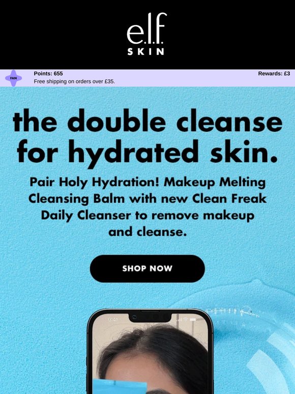 Elf Cosmetics: The double cleanse for hydrated skin 🩵 | Milled