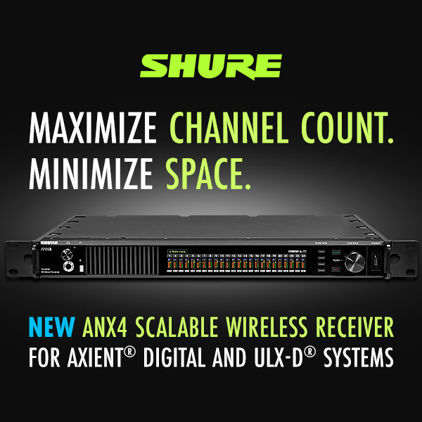 Full Compass: Scale Up Your Axient Digital & ULX-D Systems with Shure's ANX4. | Milled