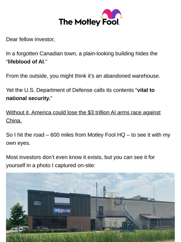 The Motley Fool: I saw the “lifeblood of AI” with my own eyes | Milled
