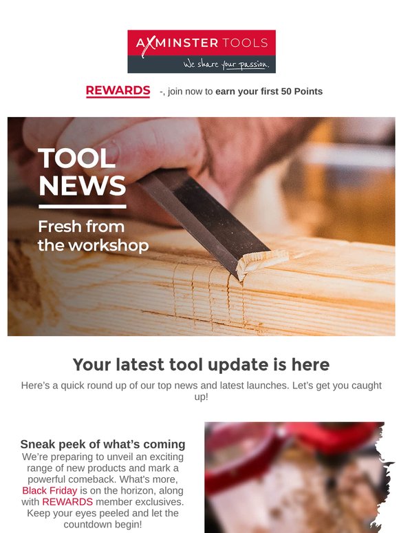 Axminster Tools: Tool News 🔧 | Milled