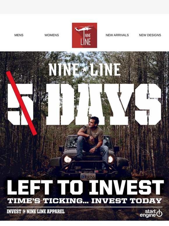 Nine Line Apparel: Only Days Left: Own a Piece of Nine Line Apparel ...