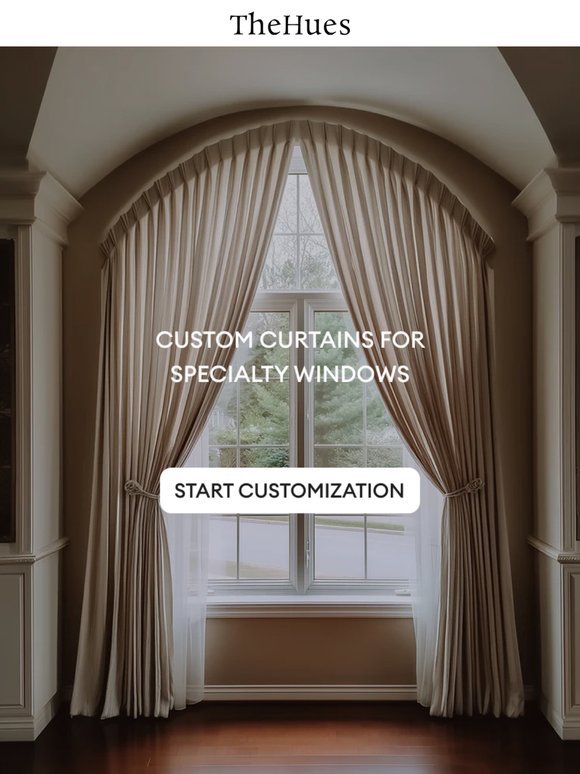 The Hues: Drapery Solution for Arched & Triangle Windows | Milled