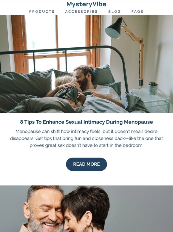 MysteryVibe: 8 Tips To Enhance S*xual Intimacy During Menopause | Milled