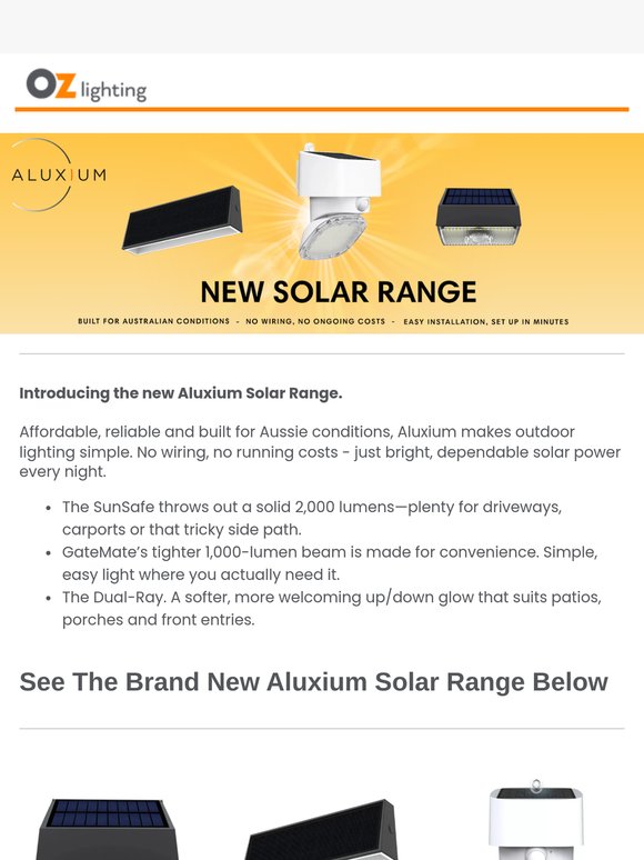 Ozlighting: Meet Aluxium: Your New Solar Lighting Solution! | Milled