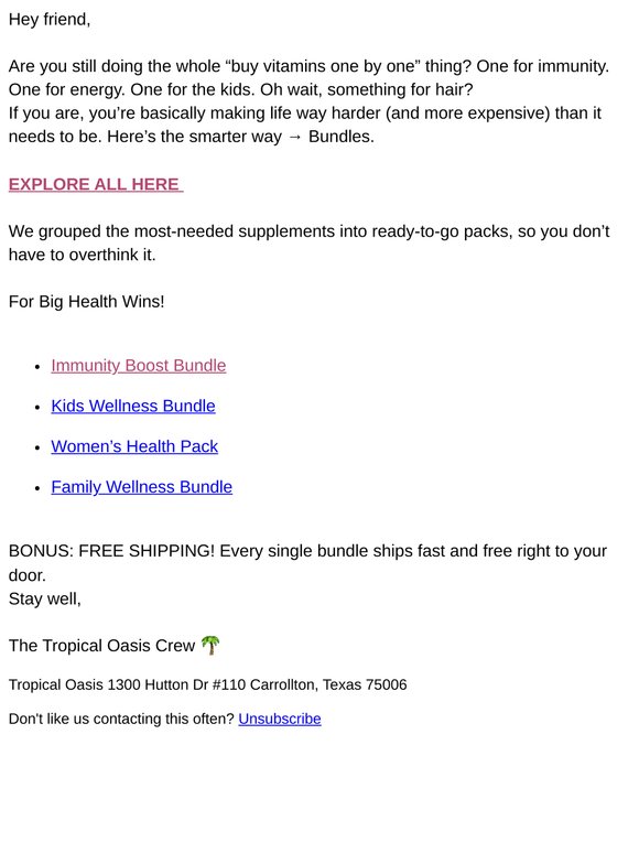 Tropical Oasis: Fact Bundles Cut The Clutter, Save You $$, & Ship Free ...