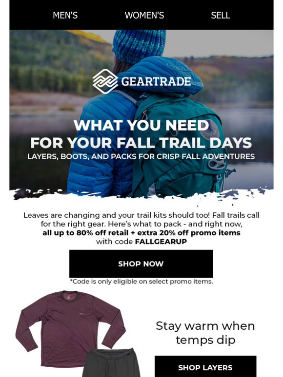 GearTrade: Save now on your Fall trail kit 🍂 | Milled