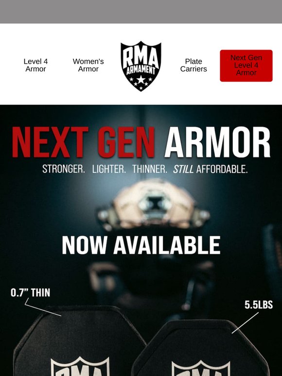RMA Armament: 🚨 New Product Announcement 🚨 Next Gen Level 4 Armor | Milled