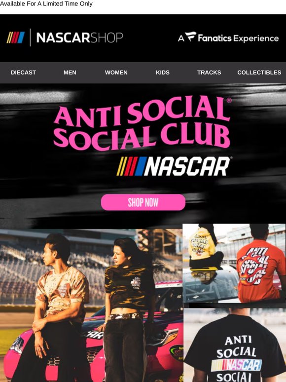 NASCAR: NEW! NASCAR x Anti Social Social Club Collab | Milled