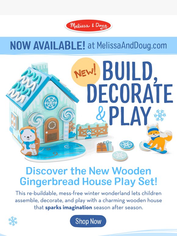 Melissa & Doug: NEW Arrival! Wooden Gingerbread House | Milled