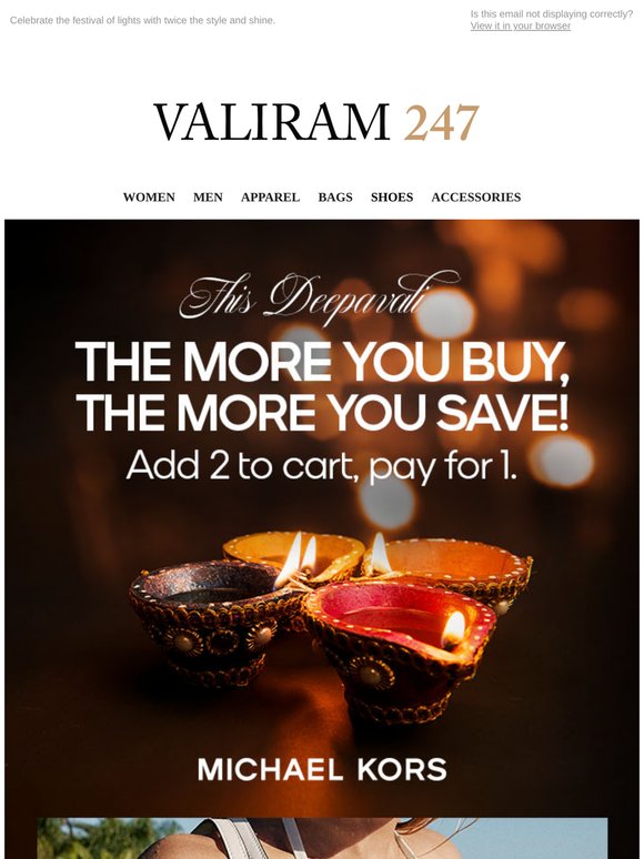 Valiram: Double the Glow This Deepavali — Buy 1, Get 1 Free | Milled
