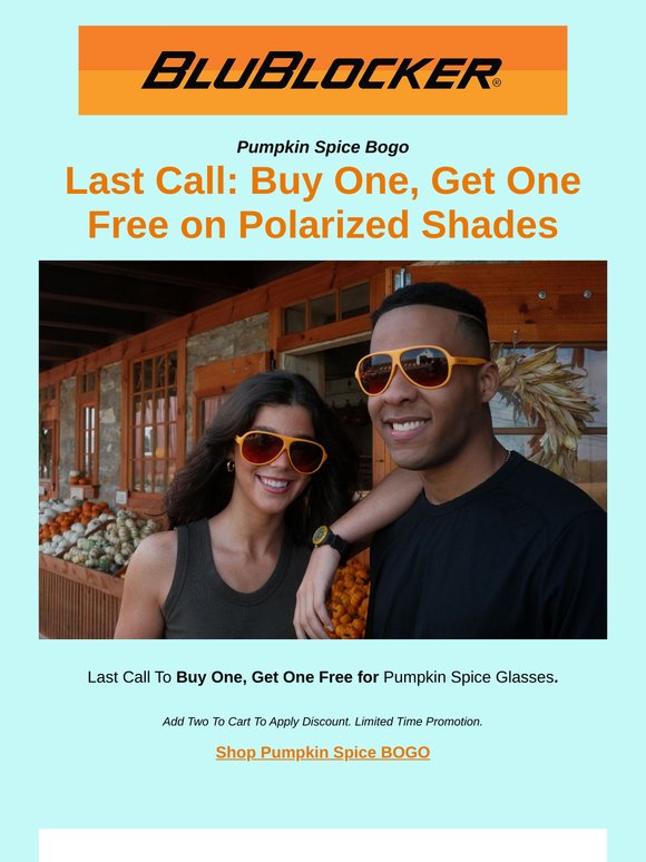 BluBlocker: Last Call: Buy One, Get One Free on Polarized Shades | Milled