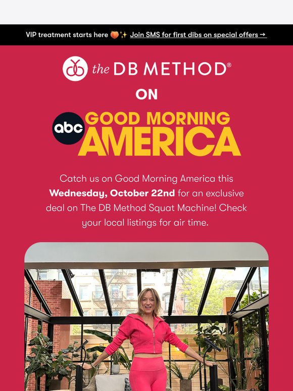 The DB Method: The DB Method is Going Live on Good Morning America ...