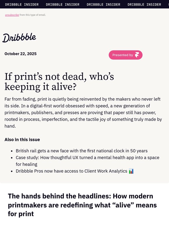 Dribbble: 🗞️ The makers keeping print alive — and why it still matters ...