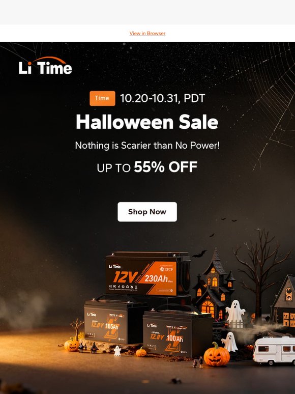 LiTime: Boo! 👻 The Halloween Flash Sale Has Begun! | Milled