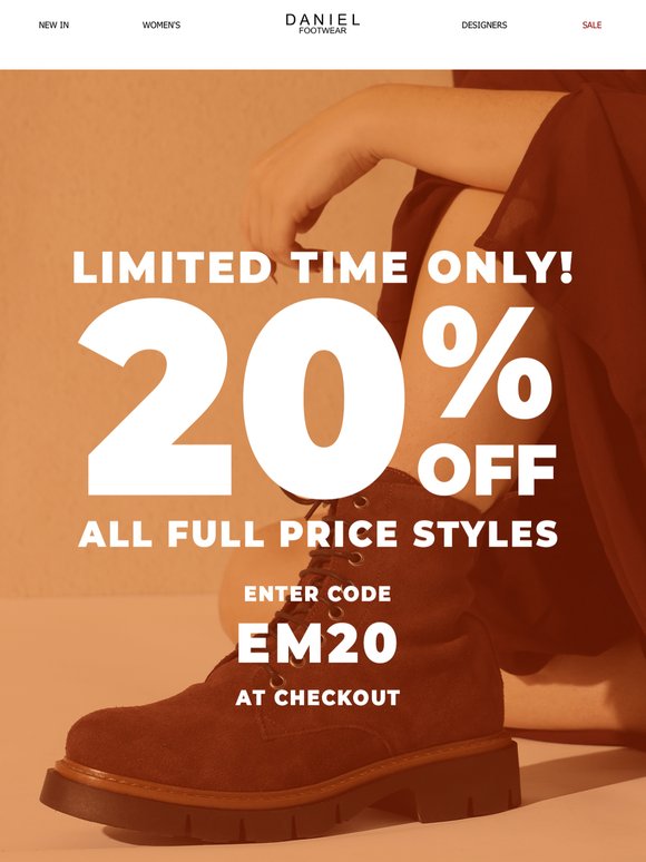 Daniel Footwear: 20% Off Your First Order | Milled