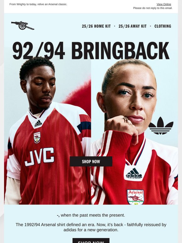 Arsenal: —, the iconic 92/94 shirt is back. History, reborn. | Milled