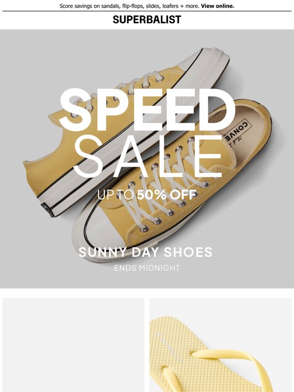 Spree: SPEED SALE | UP TO 50% OFF sunny weather shoes | Milled