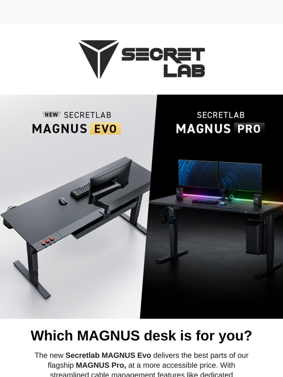 Secretlab: MAGNUS Evo or MAGNUS Pro? See which desk is right for you ...