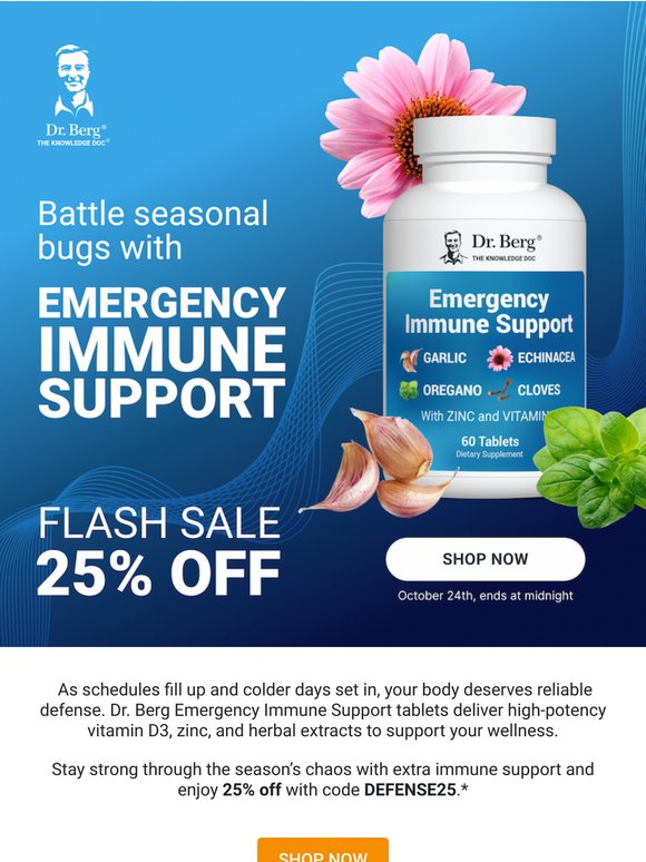Dr. Berg: 🛡️ Stay Ready with Emergency Immune Support | Milled
