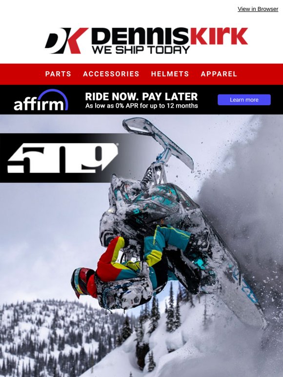 Dennis Kirk: Conquer Winter this Season with 509 Snow Gear Now! | Milled