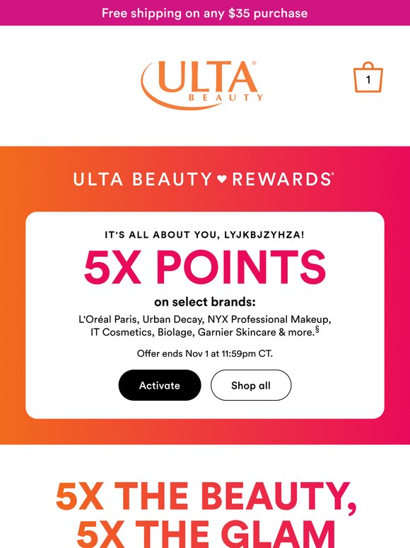 Ulta Beauty: —, because you’re a Member ️ Get 5X points on fave brands ...