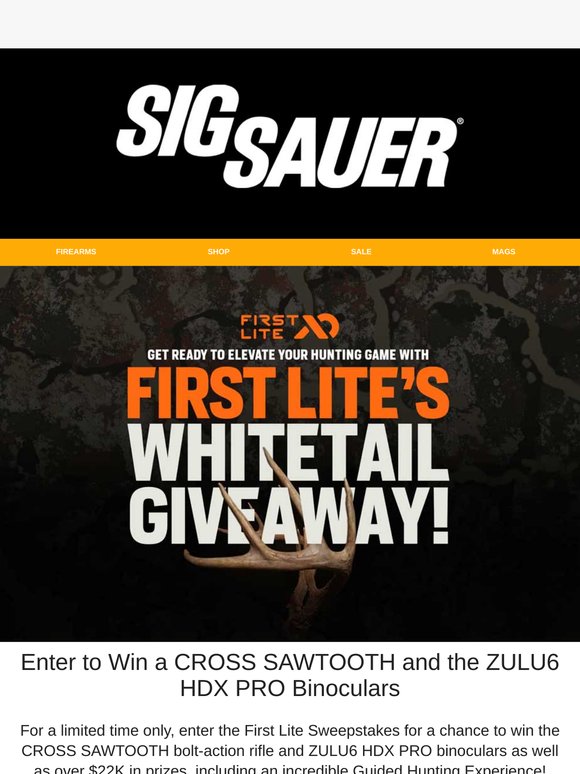 SIG SAUER: Enter to Win a CROSS and ZULU6 Binos - First Lite Whitetail ...