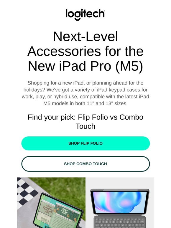 Logitech: Perfect Partners for the new iPad Pro (M5): Flip Folio and ...