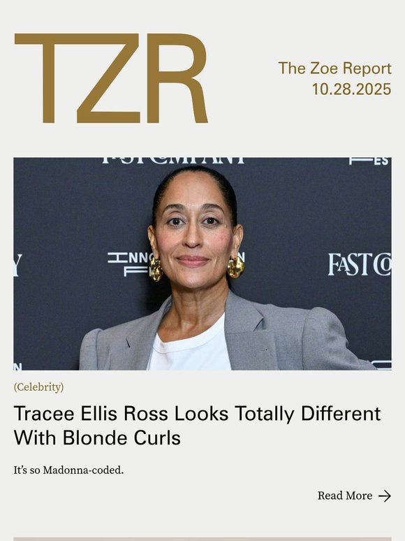The Zoe Report: Tracee Ellis Ross Looks Totally Different With Blonde ...