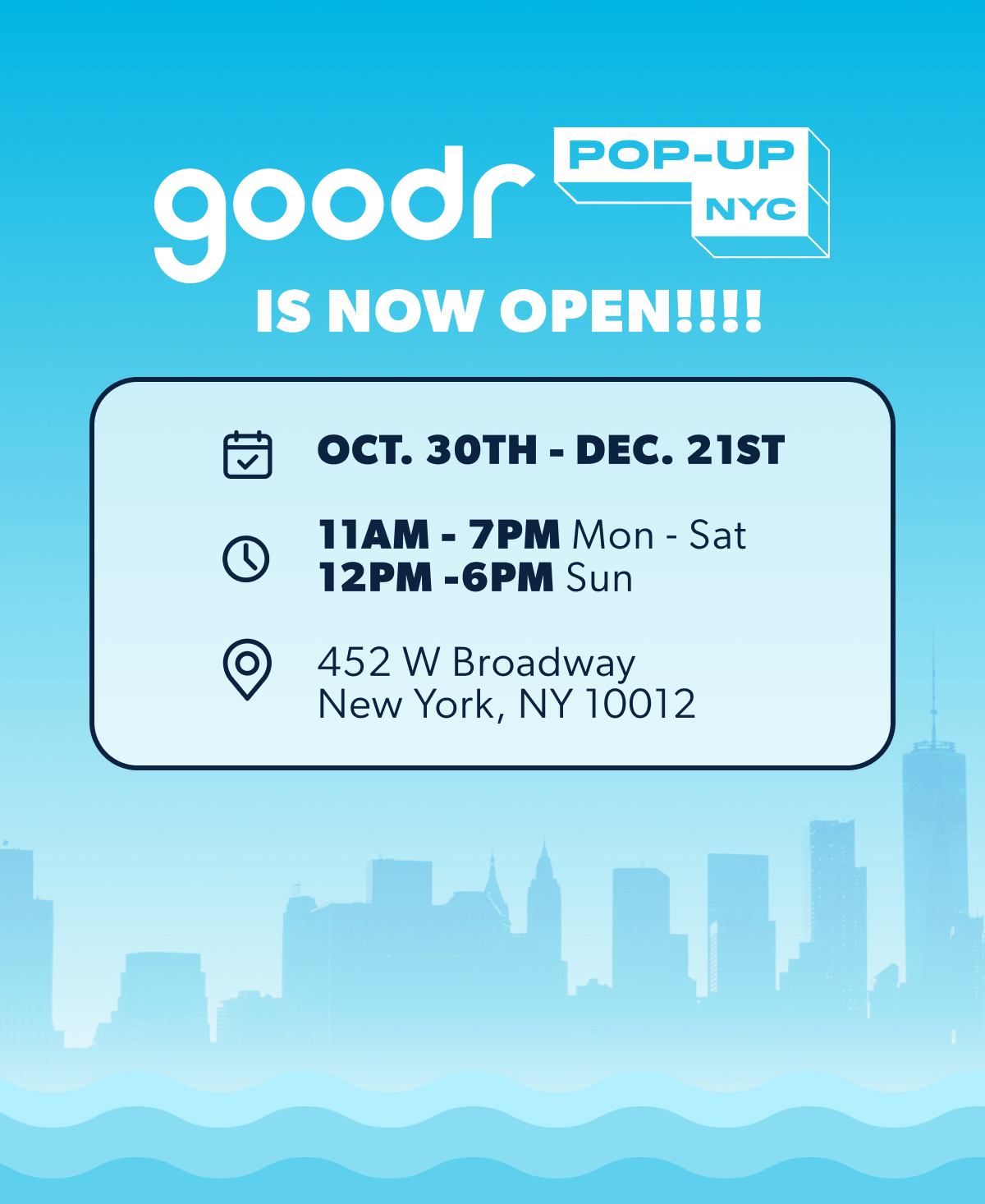 goodr: goodr Pop-Up NYC is OPEN! | Milled