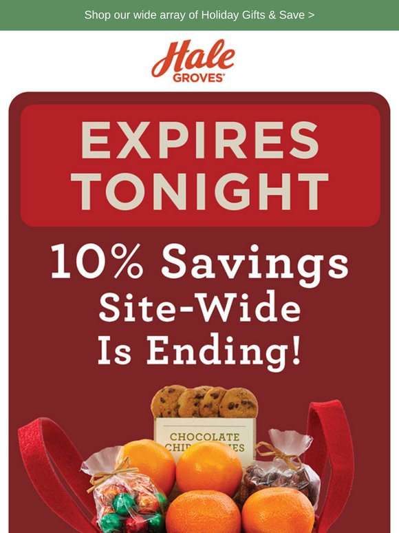 Hale Groves: EXPIRES Tonight - 10% Savings Site-Wide Is Ending! | Milled