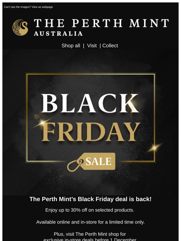 The Perth Mint: Black Friday starts early: Our biggest sale of the year ...