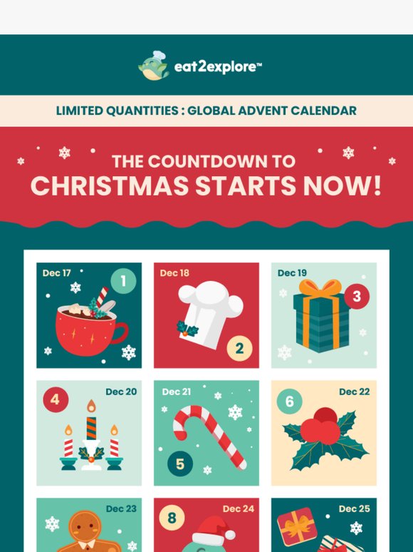 Eat2Explore: The Global Countdown: Meet Our Limited Edition Advent ...