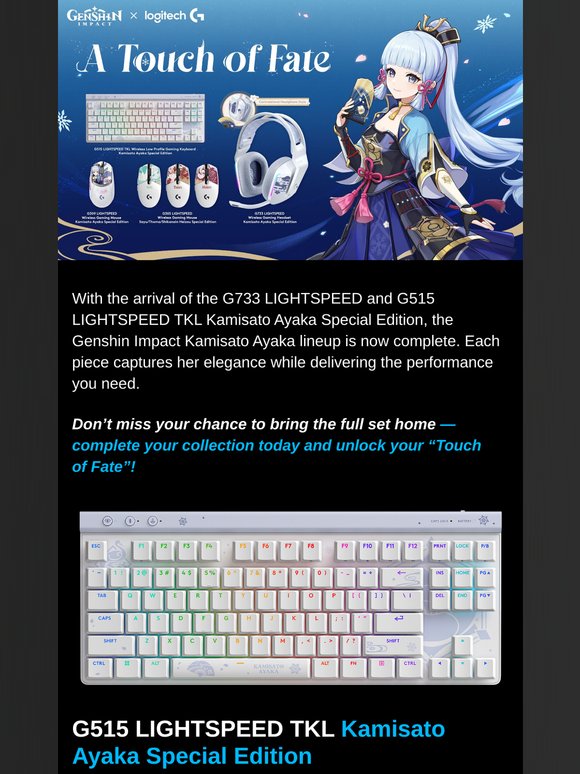 Logitech G: The Full Kamisato Ayaka Lineup is Here – Don’t Miss Out ...