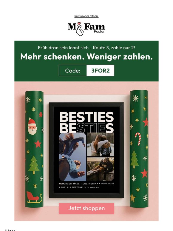 My Fam Poster: 👋 Hey: Dein drittes Poster ist gratis - nur heute! | Milled
