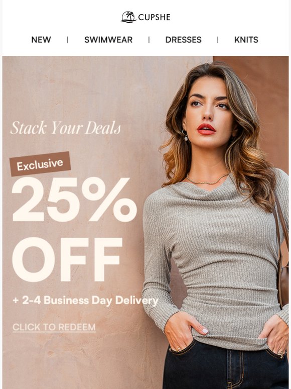Cupshe: 25% Off & 2-4 Business Day Delivery | Milled
