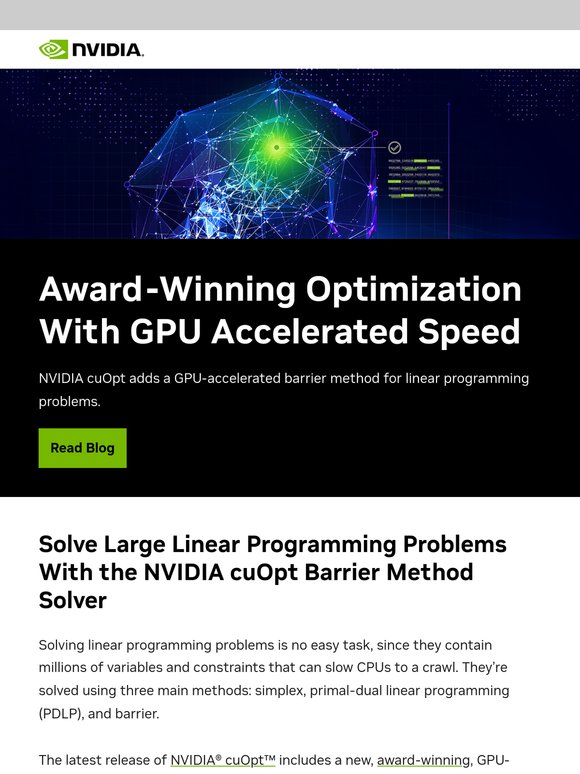 Nvidia: Introducing a GPU-accelerated barrier method for linear ...
