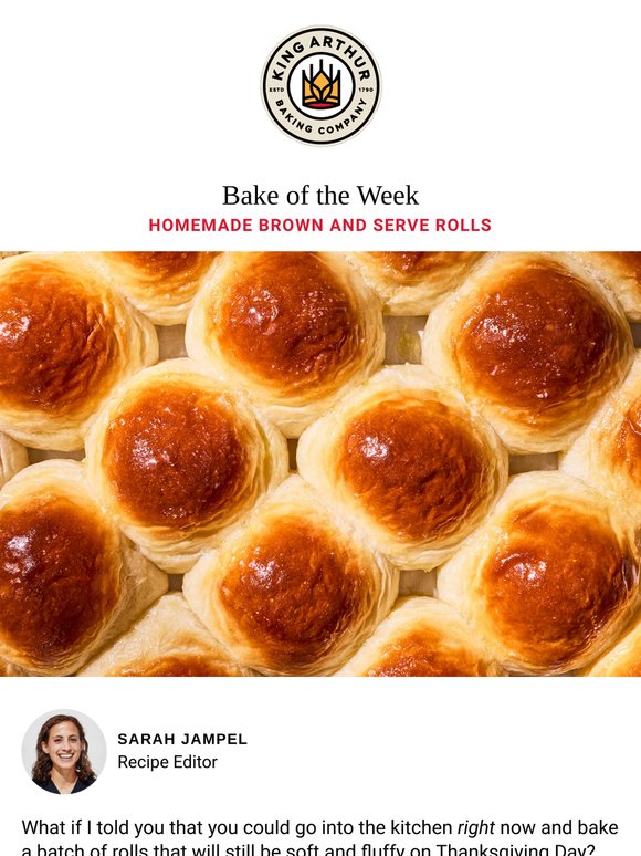 King Arthur Baking Company: Homemade Brown and Serve Rolls | Milled