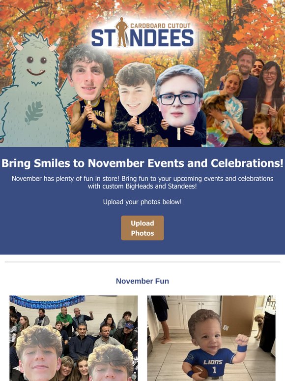 Cardboard Cutout Standees: Bring Smiles to November Events and ...