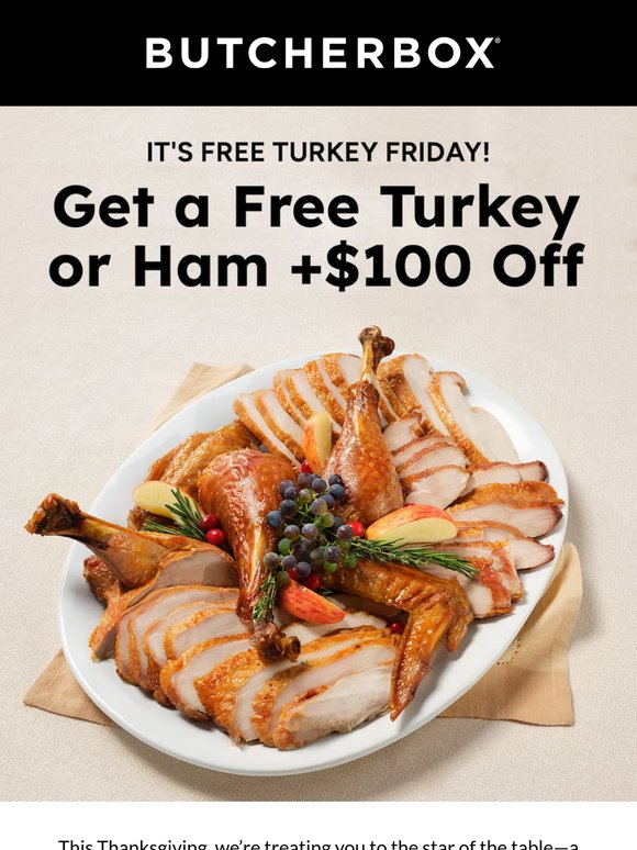 ButcherBox: 🦃 Free Turkey Friday is HERE | Milled