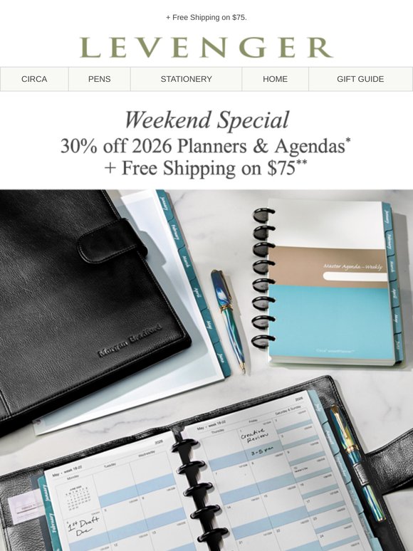 Levenger: 30% off 2026 Planners & Agendas. | Milled