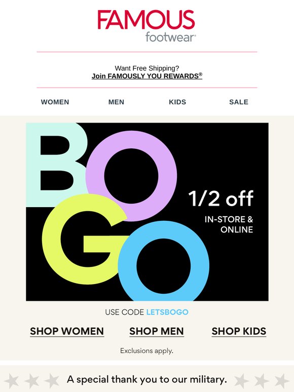 Famous Footwear: So many ways to save 🤑 | Milled