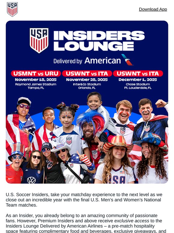 US Soccer: Experience matchday like a VIP – upgrade to Premium+ to ...