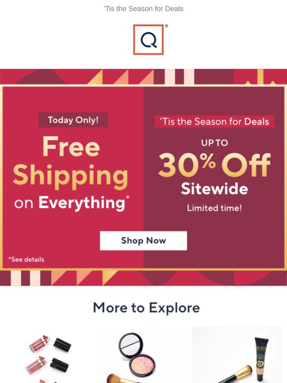 QVC: Today Only! Free Ship on Everything | Milled