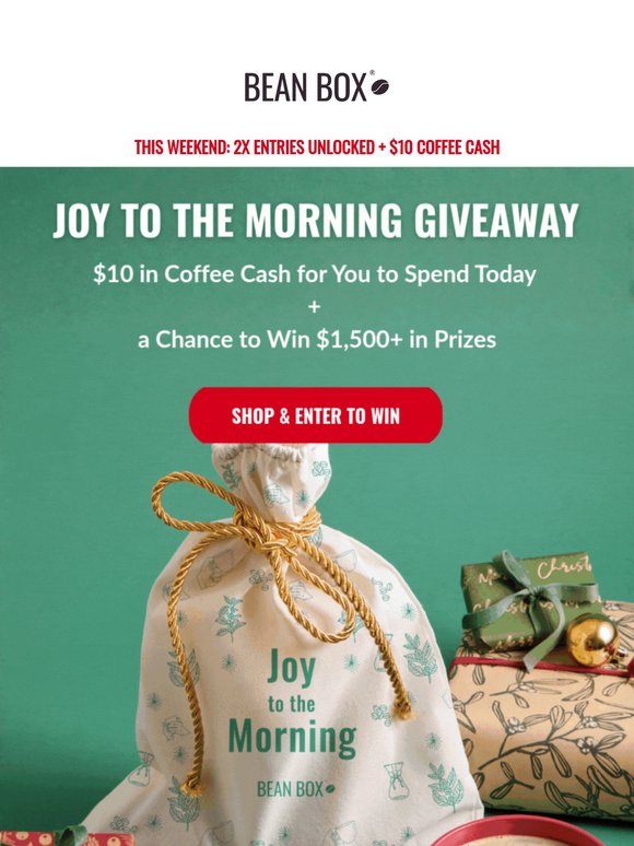Bean Box: ENDS SOON: 2X Entries Unlocked + $10 in Coffee Cash 💰☕ | Milled