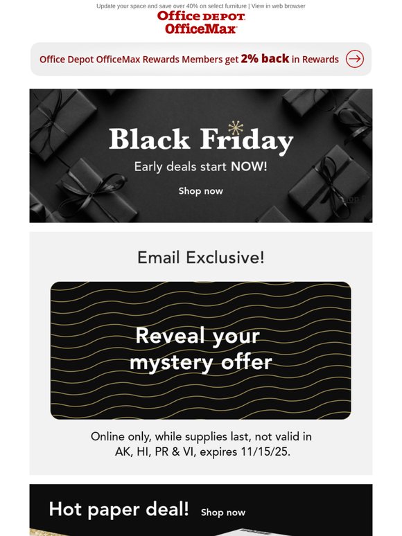 Office Depot: 🎁 Your email exclusive FREE gift with purchase is here ...
