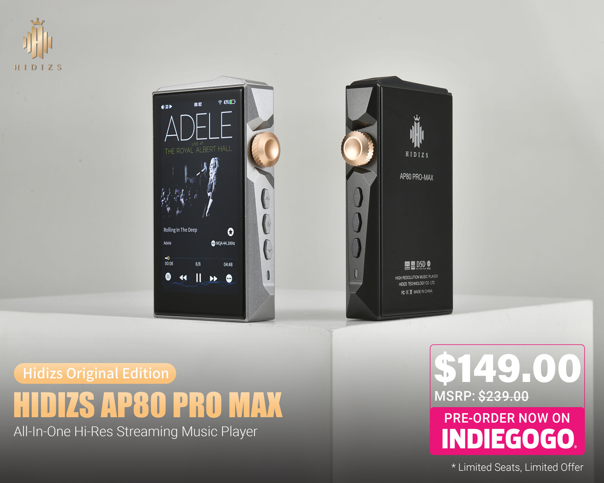 Hidizs: AP80 PRO MAX Avalibale Now on Indiegogo | Milled
