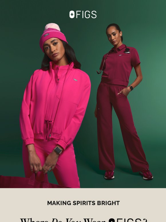 FIGS: NEW Deep Cranberry and best-selling Shocking Pink | Milled