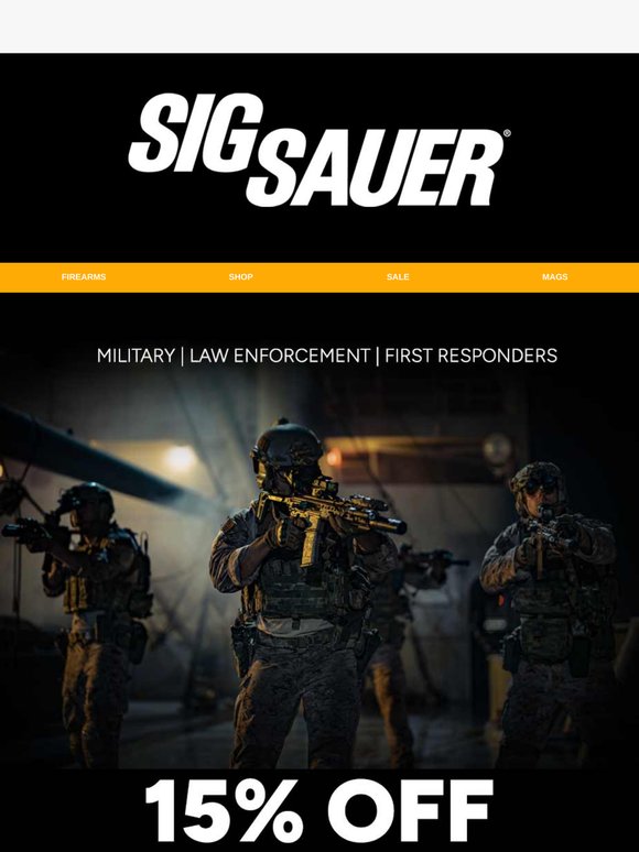 SIG SAUER: Military, LE and First Responders: 15% Off the SIG Webstore ...