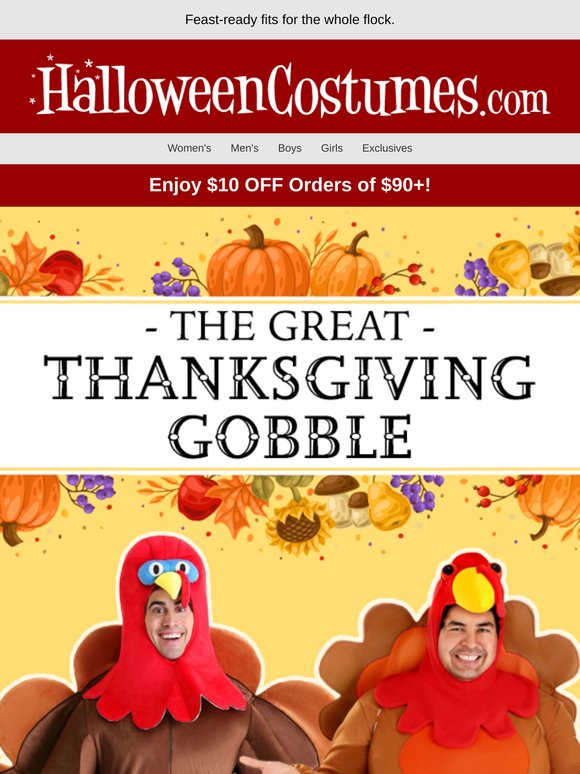 HalloweenCostumes: 🦃 Turkey Day uniforms are here! | Milled