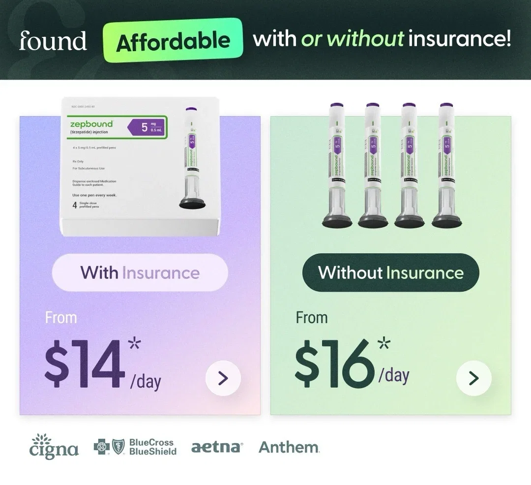 Found Health: Discover Zepbound® - from $14 per day w/insurance and $16 ...